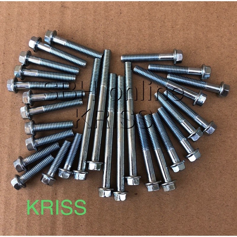 KRISS 110 ENGINE SCREW COMPLETE SKRU ENGINE T8 FULL ENGINE BOLT ENGINE ...