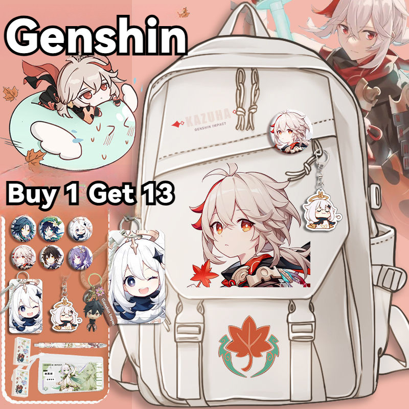 Genshin Impact School Bag Kaedehara Kazuha Zhongli Elementary School ...