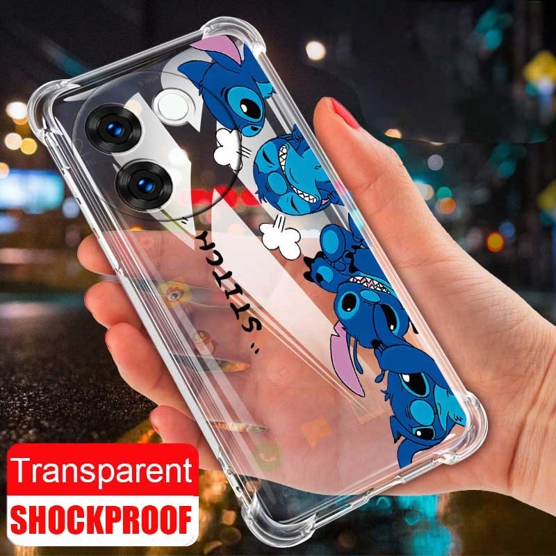 Vivo V30e Full Clear Cartoon Monsters Mobile Case Big Eyes Stitch Air ...