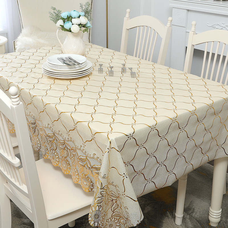 4/6/8/10 Seater Pvc Rectangle Bronzing Table Mat Waterproof Non-Slip ...