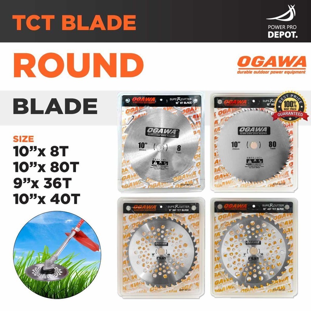 Ogawa TCT Blade ( 8T 36T 40T 80T ) | Grass Cutter Brush Cutter Metal | Mata Pisau Bulat Mesin ...
