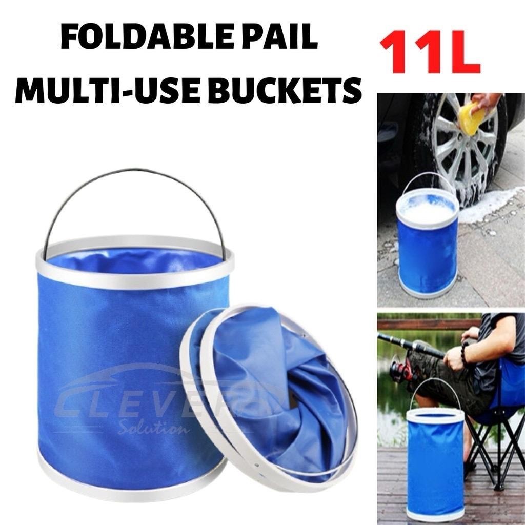 11L Foldable Water Bucket Car Wash Water Pail Fishing Camping Bucket ...
