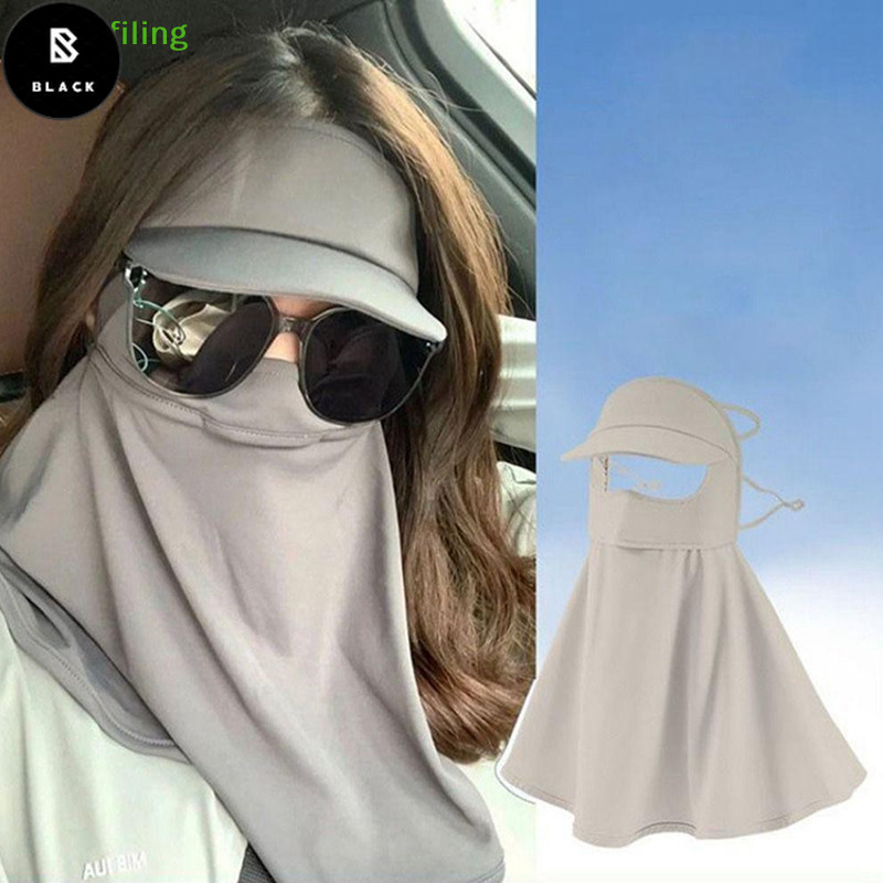 BL Mask Full Face Neck Protection UV Ice Silk Open Neck Guard Mask ...