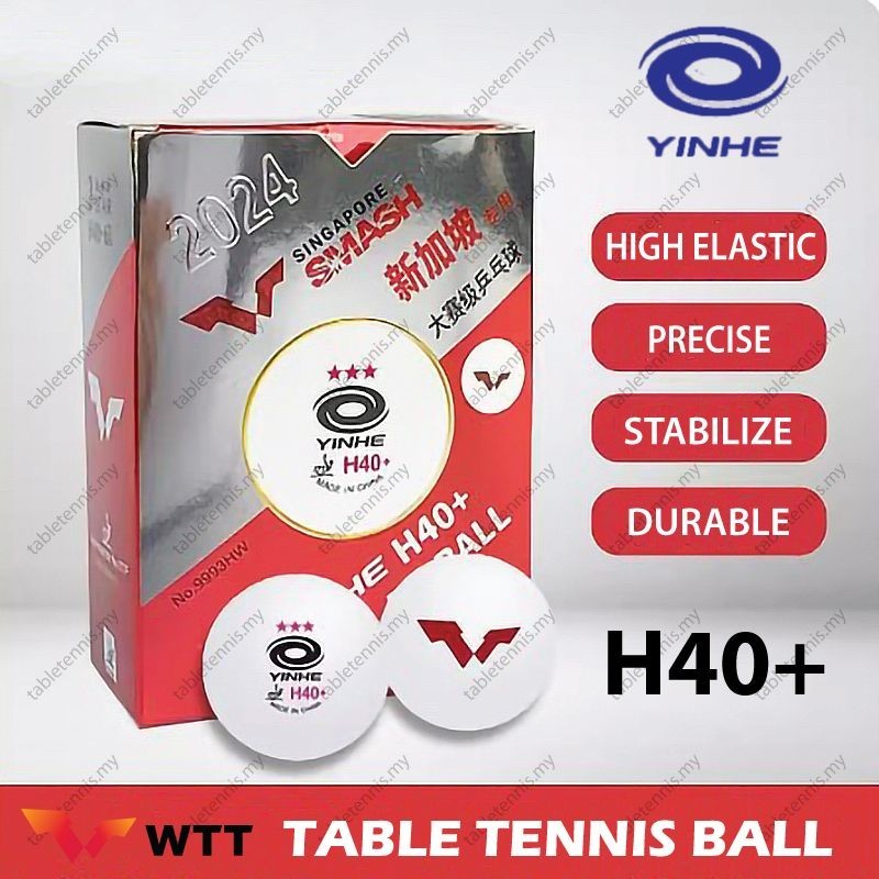 New 2024 Yinhe WTT Official Table Tennis Ball 3 Star H40+ 6 Balls per box Bola Ping Pong Tenis ...