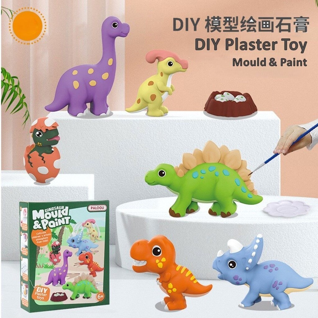 DIY Creative Plaster Toy Coloring doll Painting Mould & Paint Plaster ...