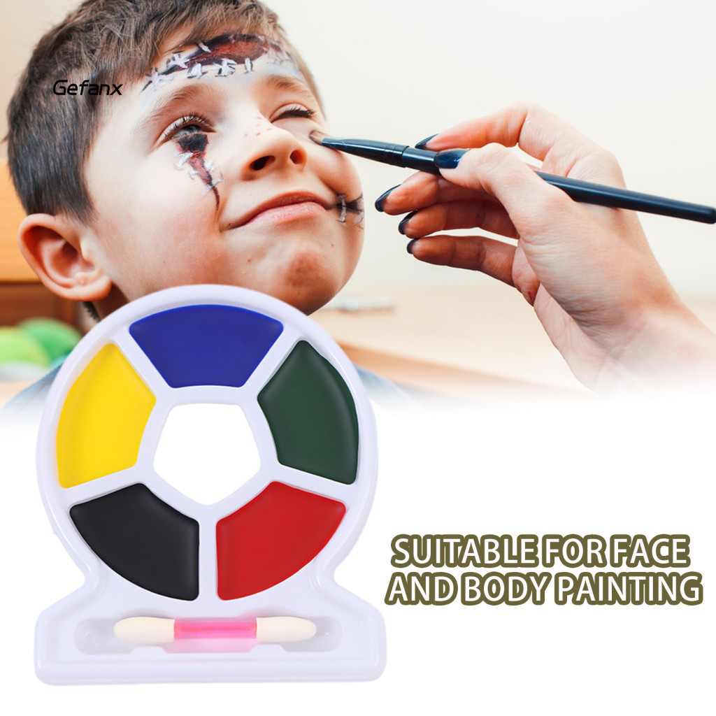 [Ge] Makeup Paint Palette 6 Color Football Shape Face Paint Palette for ...
