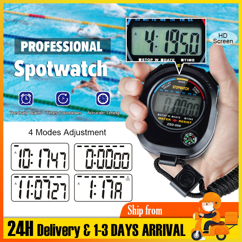 Professional Sports Timer Waterproof Digital Handheld LCD Timer Running ...