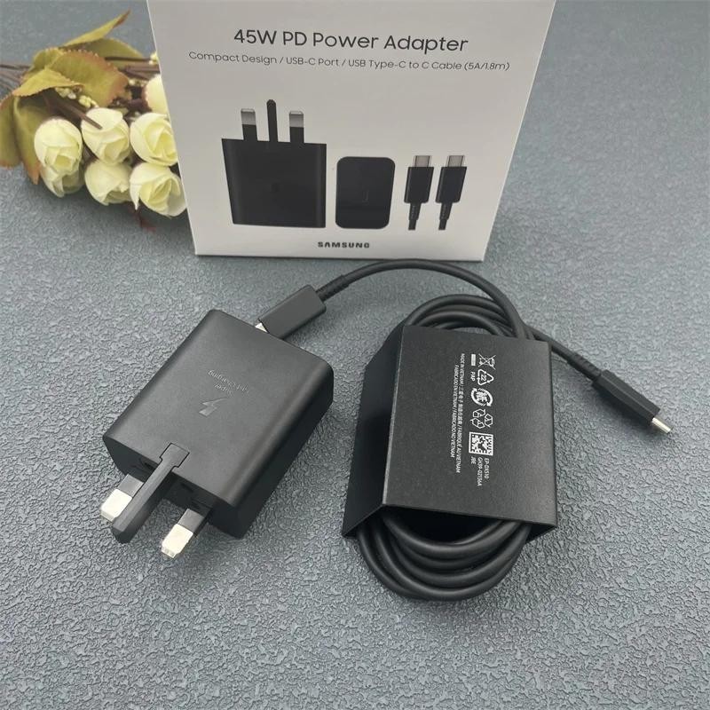 Samsung 45W PD Fast Charger EP-T4510 Power Adapter 1.8M 5A USB Type C To C Cable For Galaxy S23 ...