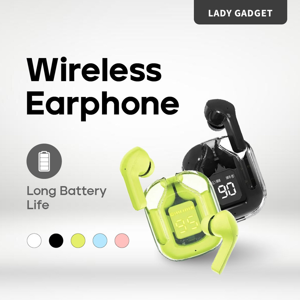 Ultra Pods TWS Wireless Headphones Transparent Earphone LED Power ...