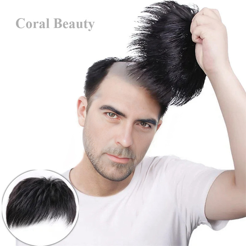 Wig Men's Top Hair Patch Inch Head Mediterranean Baldness Covering Men ...
