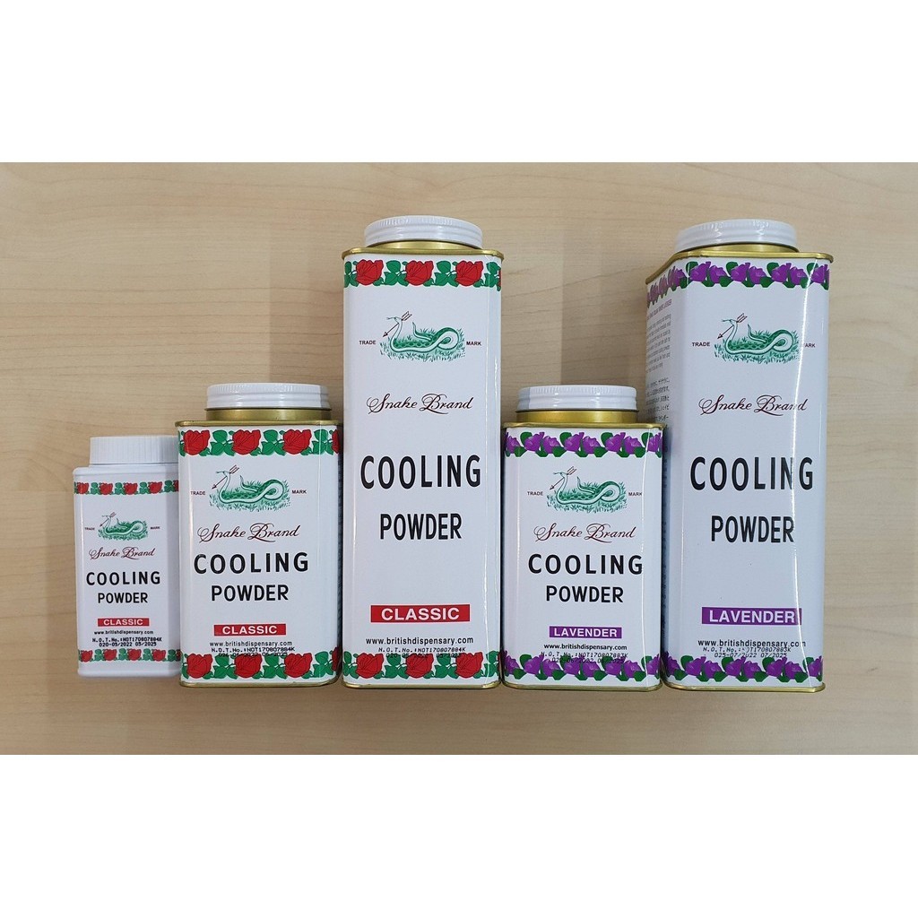 SNAKE BRAND Prickly Heat Cooling Talcum Powder 50g, 150g, 300g ...