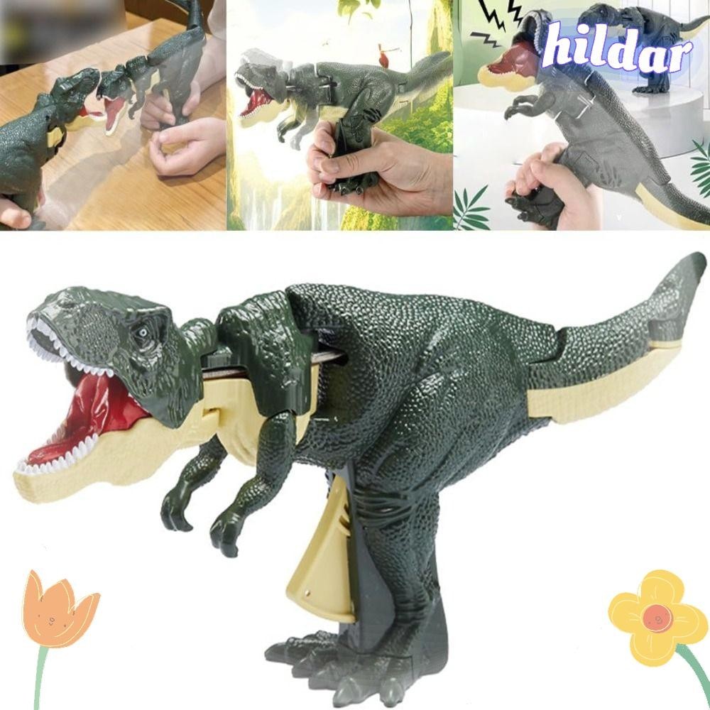 HILDAR Pressing Dinosaur Toy, Head and tail Movement Plastic Swing ...
