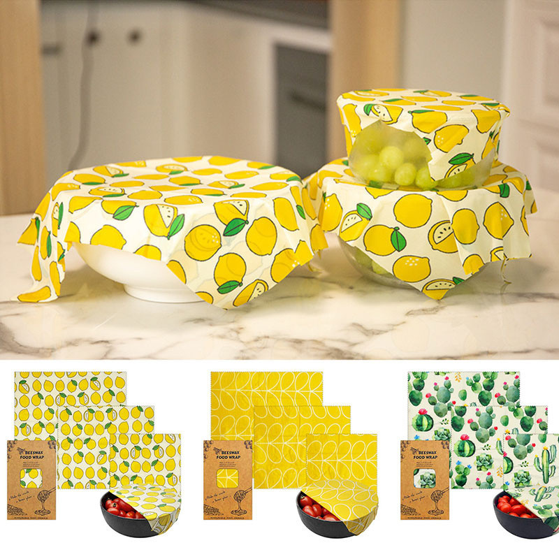 Cotton Beeswax Wrap Paper Reusable Food Grade Preservative Cloth ...