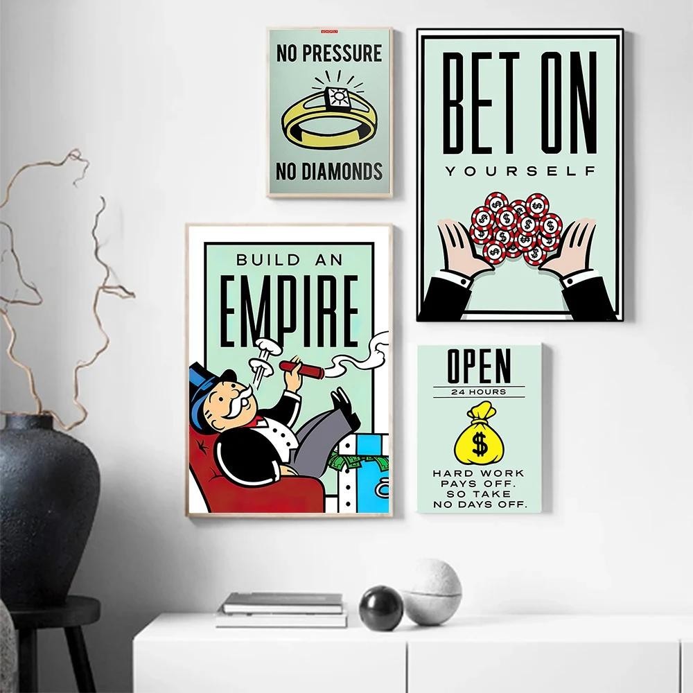 Monopoly Of Money Dollar Famous Quotes Inspirational Wall Art Poster ...