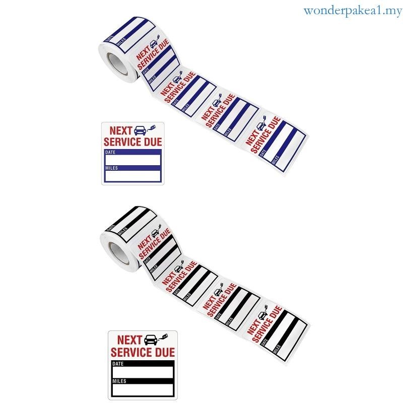wonderpakea1 Auto Service Reminder Sticker Roll Waterproof Oil Change ...