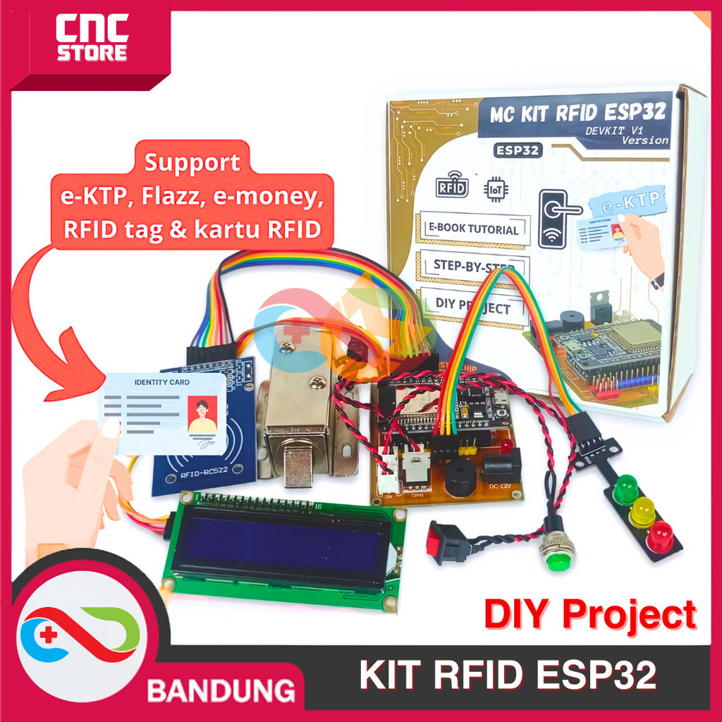 Rfid KIT ESP32 IOT SMART SECURITY SYSTEM DOORLOCK E-KTP E-TOL E-SIM DIY PROJECT | Shopee Malaysia