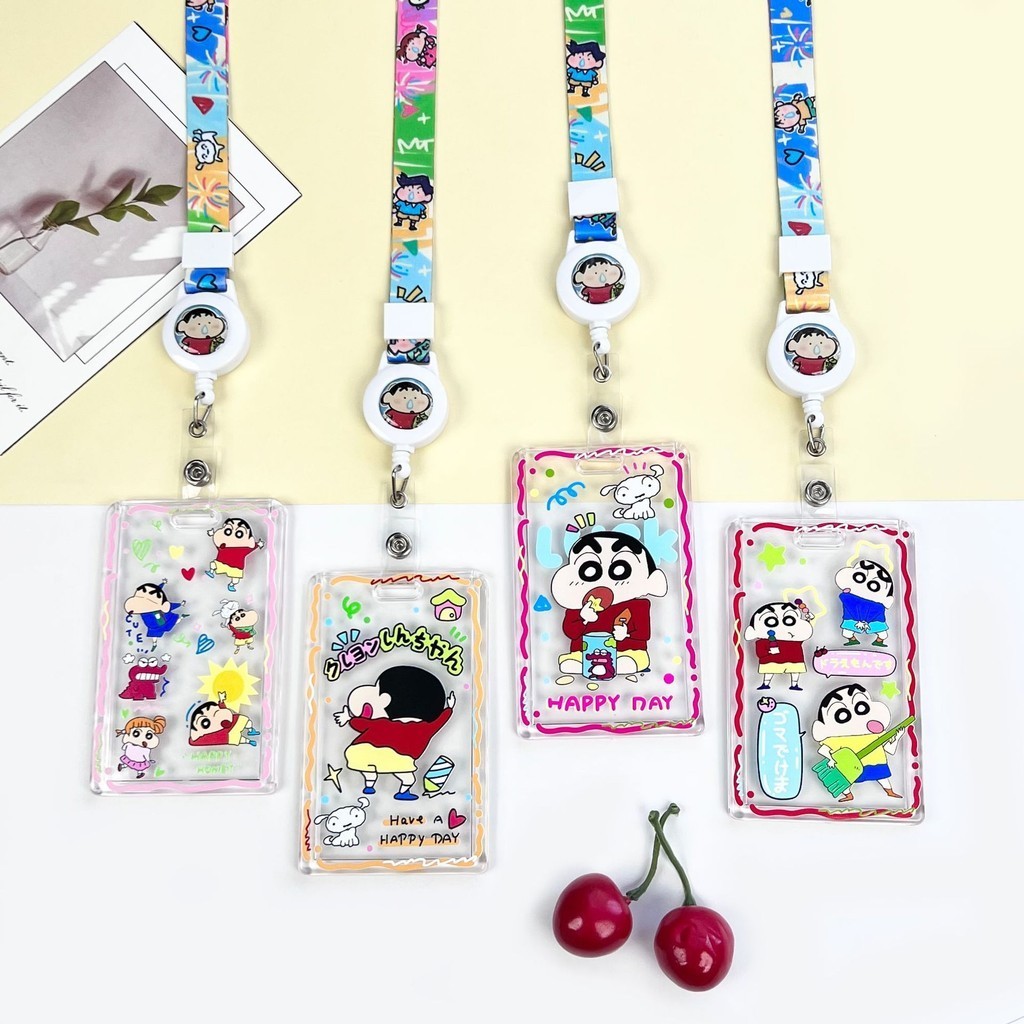 2024 New Style Anime Fun Graffiti Crayon Shin-Chan Acrylic Card Holder ...