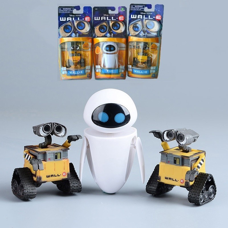 Eve & Wall-E mini movable robot action figures toys gift for kids-3 Toy ...