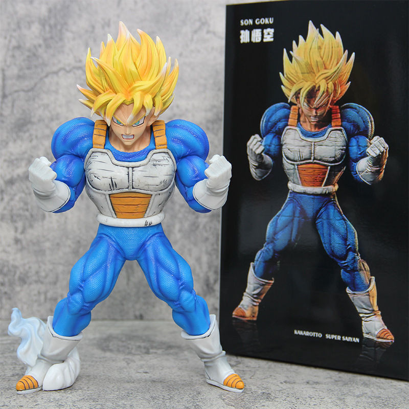 Dragon Ball Muscle Goku Figure Model Super Saiyan Statue Ornaments Self ...