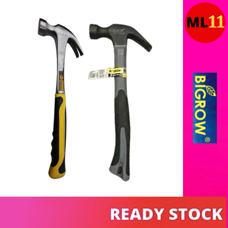 BIGROW Heavy Duty Fiberglass Claw Hammer (27mm) / Tukul Besi / Penukul ...
