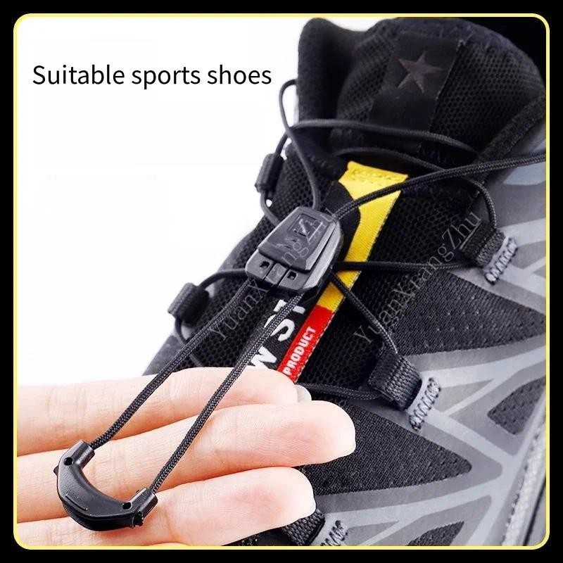 No Tie Shoe Laces Elastic Round Tennis Shoelace Without Ties Running ...