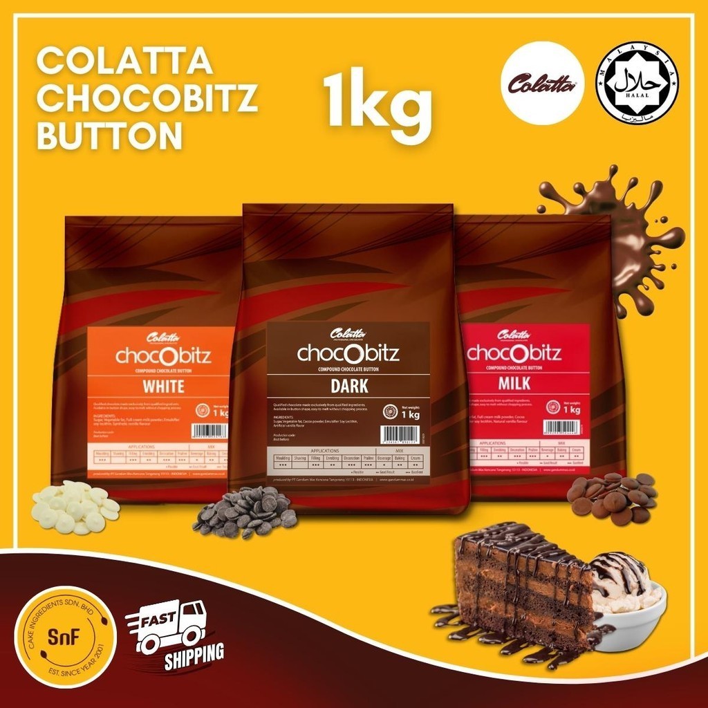 Colatta Chocolate Coin Button Chocobitz Chocolate Button White ...