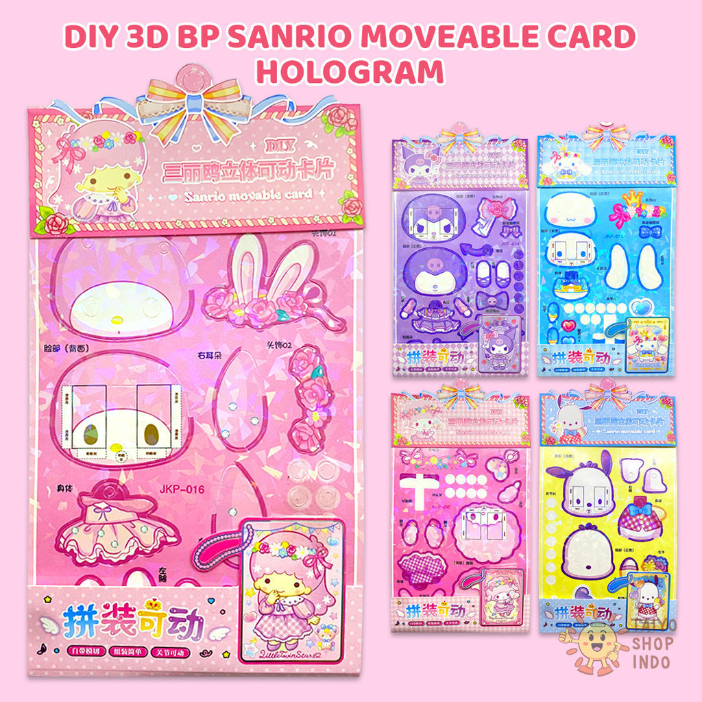 Taiyo DIY 3D BP Sanrio Moveable Card Hologram Embossed Card Stacking ...