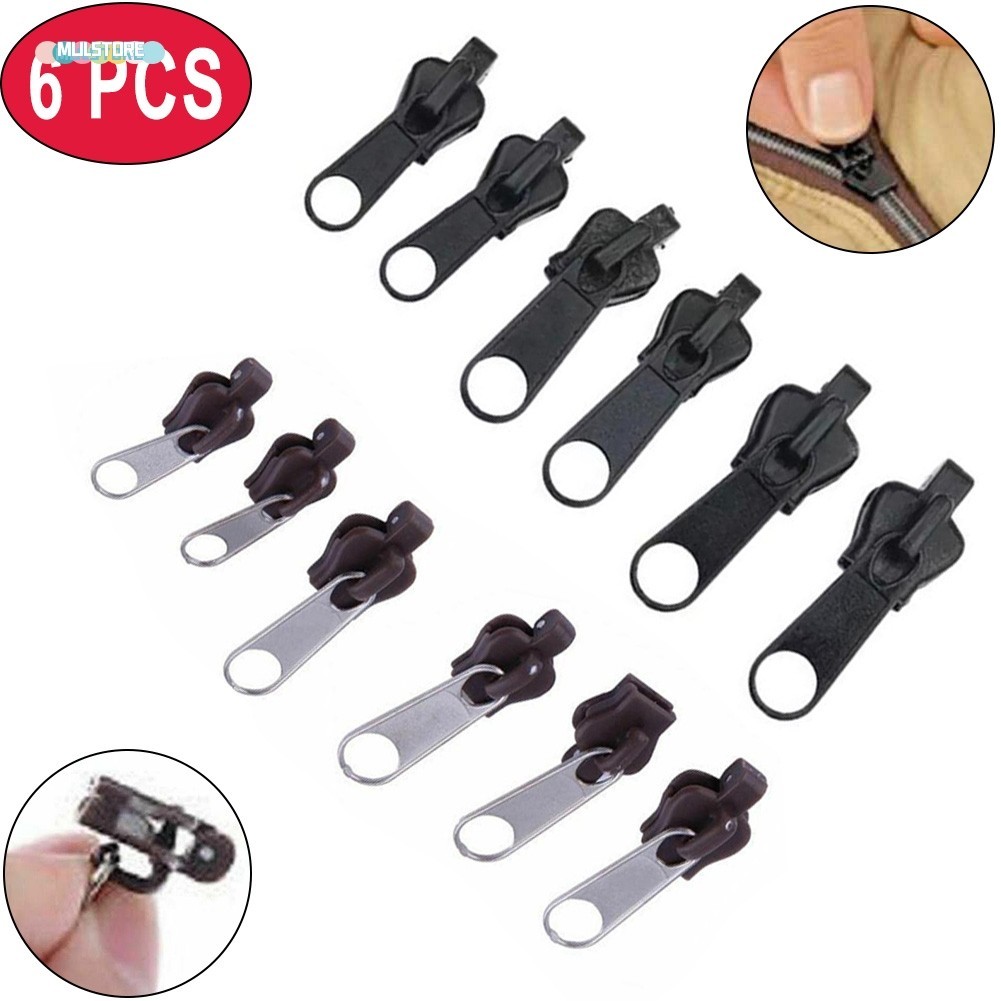 (Mulitibuy) Universal Zip Repair Replacement Kit. 3 Sizes 6 Pieces No ...
