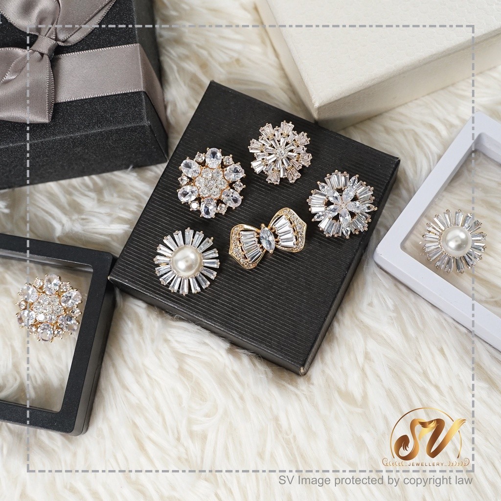 Kerongsang Korea Brooch Pin Tudung Permata Mutiara Asli Sabah Pearl ...