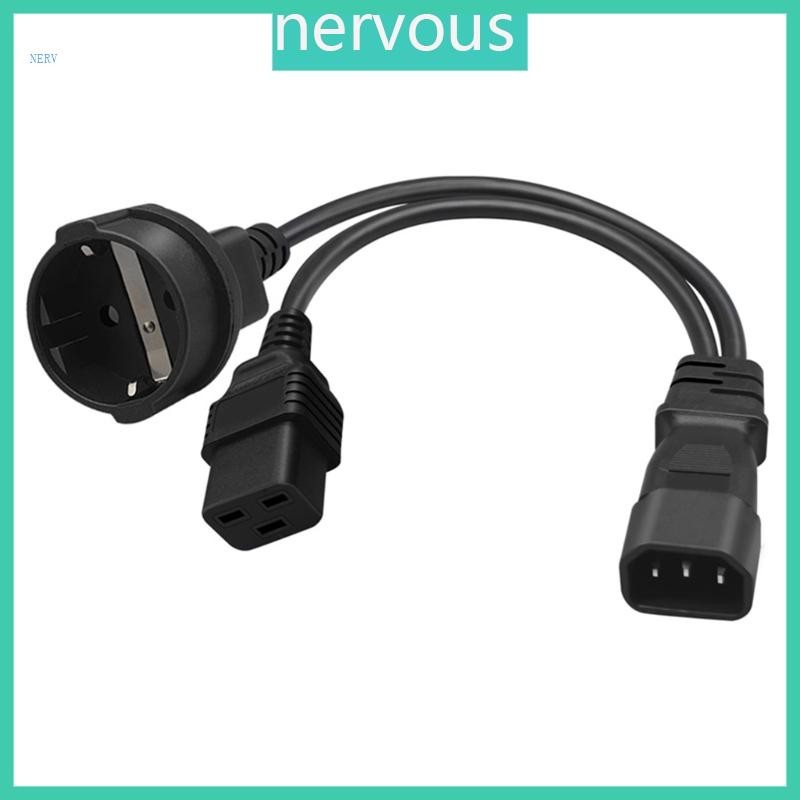 NERV Y Type Splitter Power Cord IEC320 C14 Plug 3-Prong Male Power ...