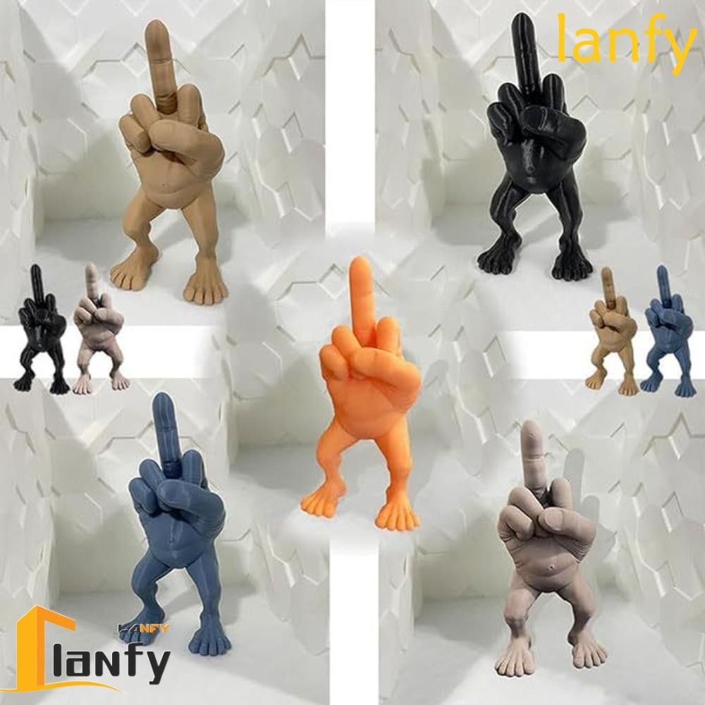 LANFY Middle Finger Figure, Prank Collection Finger Resin Ornament ...