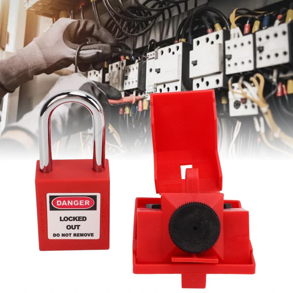 Hanhan1 Circuit Breaker Lockout Device Nylon Metal Padlock with Key for ...