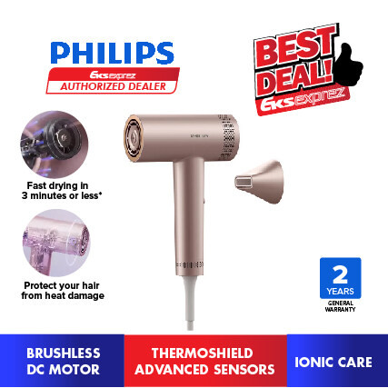 Philips Hair Dryer 8000 Series with ThermoShield Advanced (BHD837/03 ...