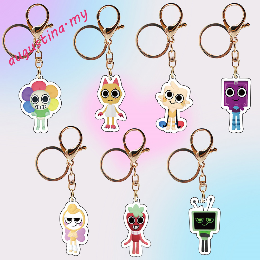 AUGUSTINA Game Dandy's World Keychain, Scraps Pebble Dandys World ...