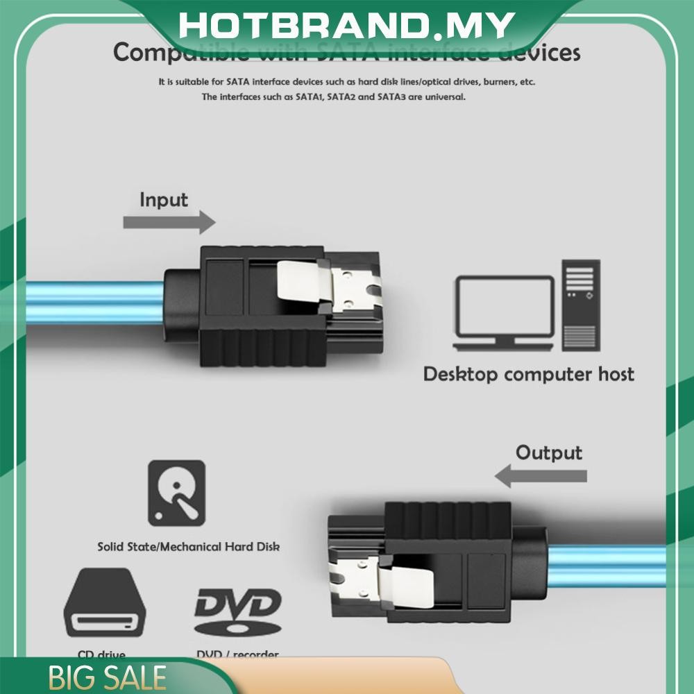 [Hotbrand.my] SATA III 6Gbps SAS Cable for Server SATA 7 Pin to SATA 7 ...