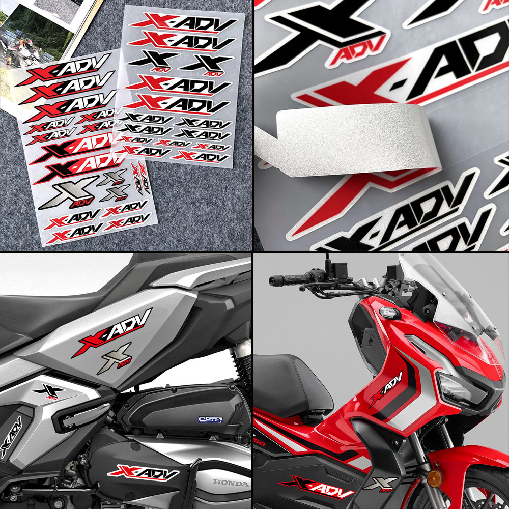 X Adv X-Adv Motorcycle Sticker Reflective Body Fuel Tank Riding Helmet Set Decals for Honda XADV ...