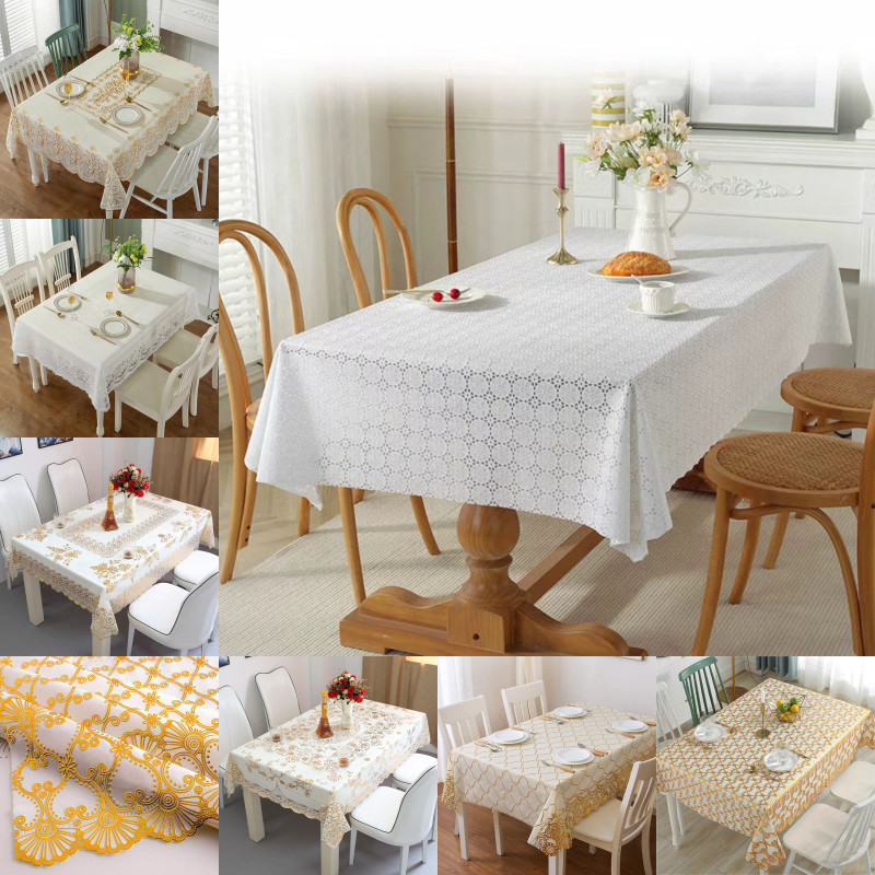 Pvc Plastic Rectangular Dining Table Coffee Table Tablecloth Home Hotel ...