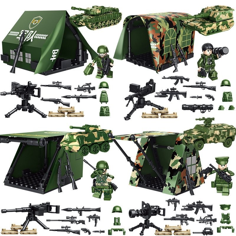 Military Tent World War II Reloaded Tank Weapon 99A Minifigure SWAT ...