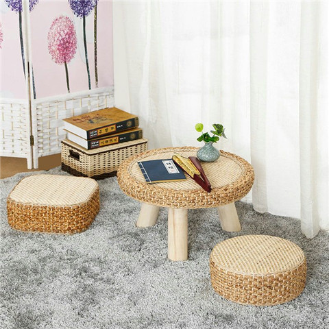 Meja kopi rotan balkoni meja bulat kecil meja tingkap mini sederhana ...