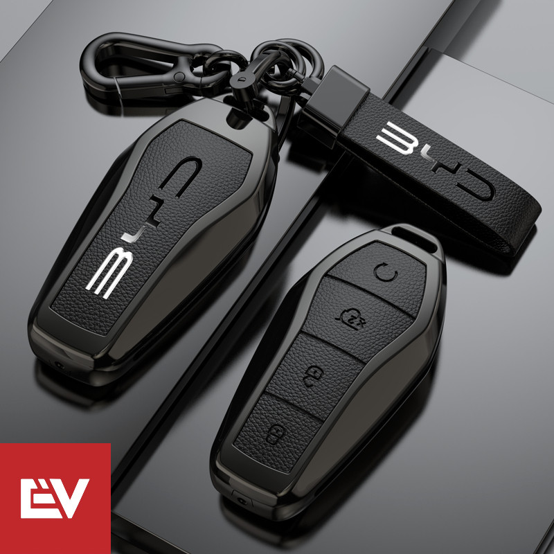 For BYD Key Cover Zinc Alloy Leather Texture For [M6][Sealion 06][Seal ...