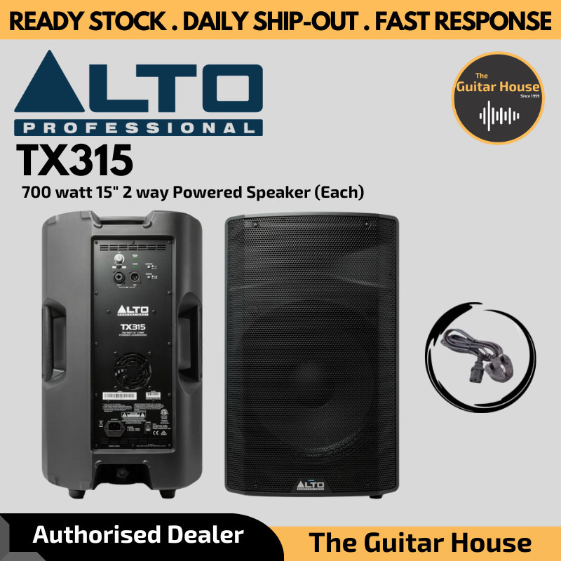 Alto TX315 700W 15" Powered Speaker with Mic , Stand And Cable - Each ( TX-315 / TX 315 ...