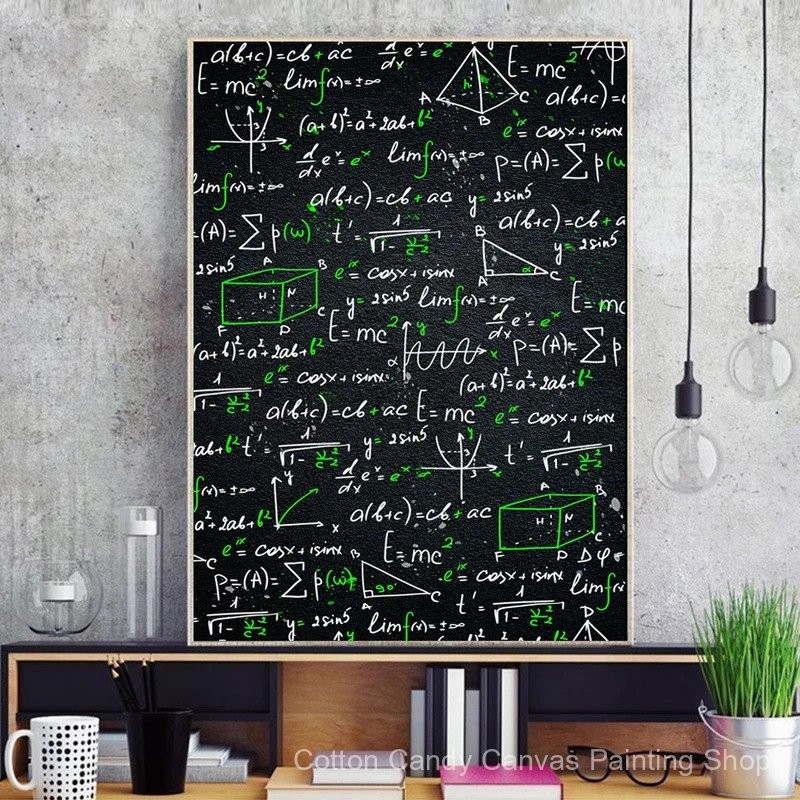 Mathematics Art Printing Education Chemistry Formula Poster Geometry ...
