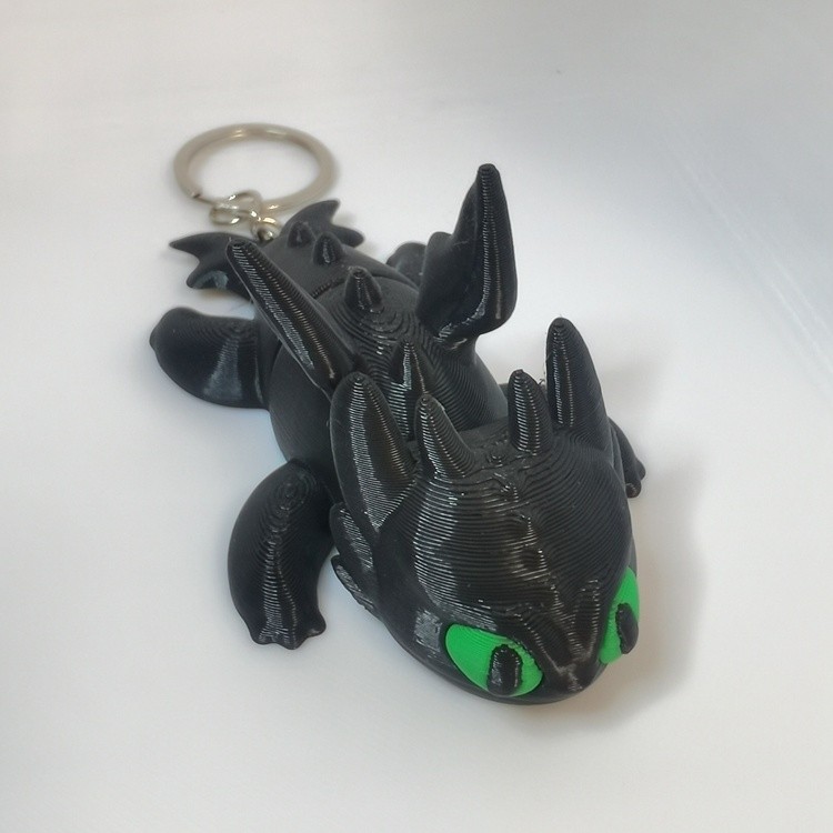 Night Brake Keychain Movable Toothless Training Dragon Master Pendant ...