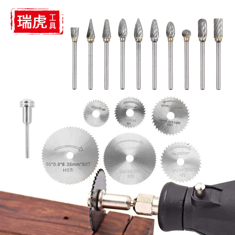 Pengisar Elektrik Merentas Sempadan Bilah Gergaji Kecil Rotary Burr Set ...