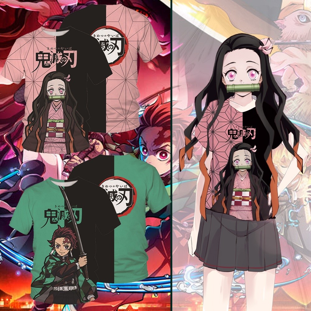 DEMON SLAYER Ghost Slayer T-shirt | Shopee Malaysia
