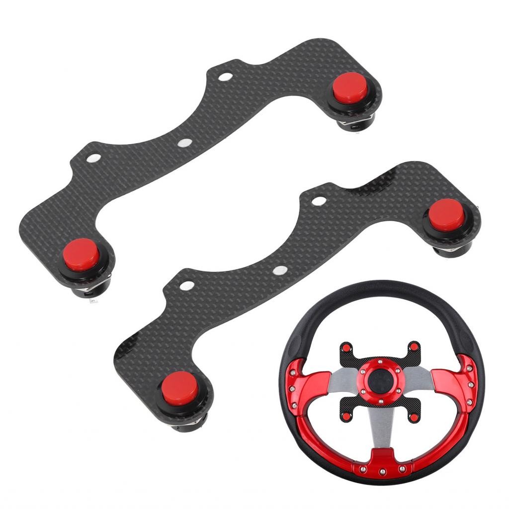 Thooth Steering Wheel Horn Button External Kit Wear for 6 Bolts (Red ...