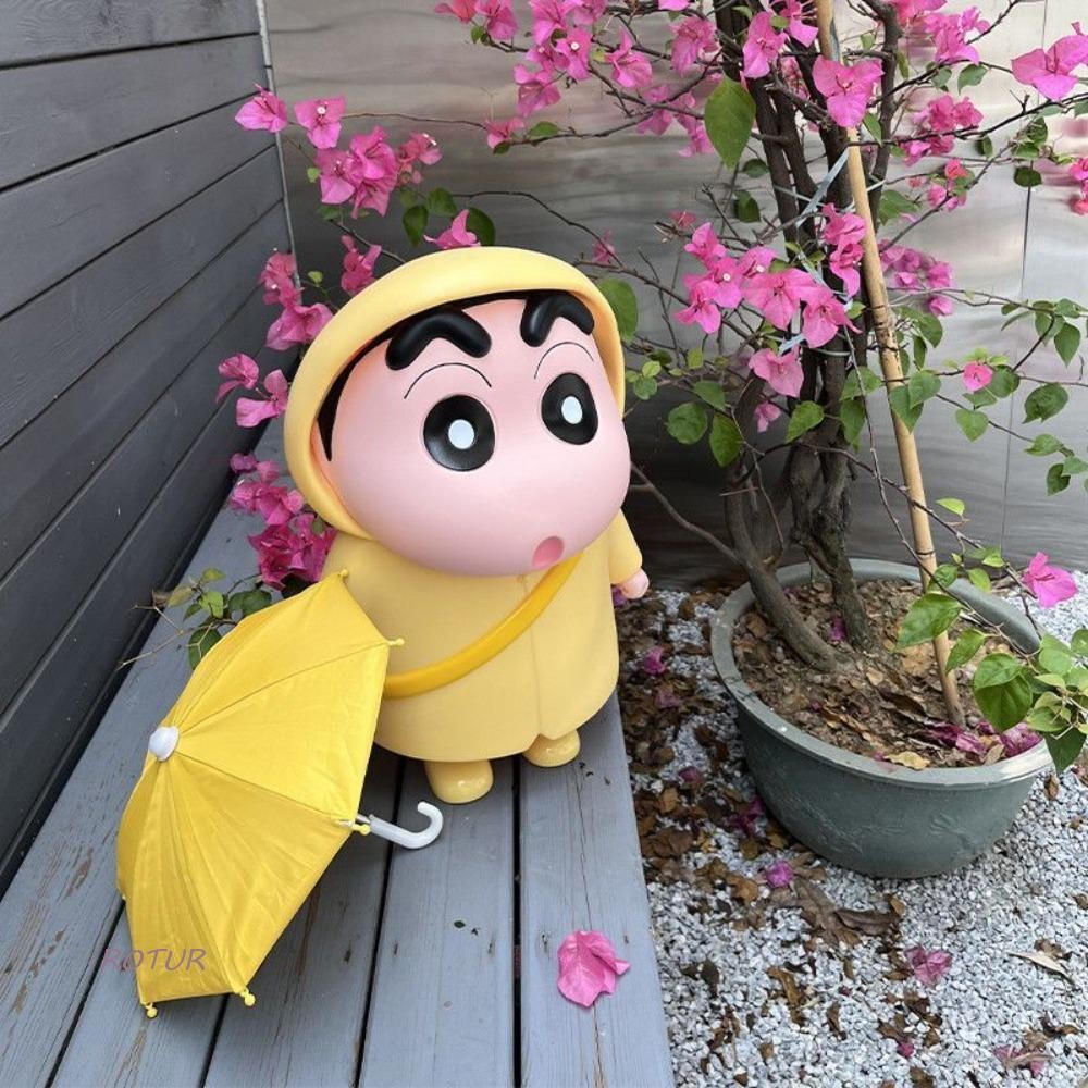 ROTUR Crayon Shin-chan Piggy Bank, Figure Model Savings Tank Crayon ...