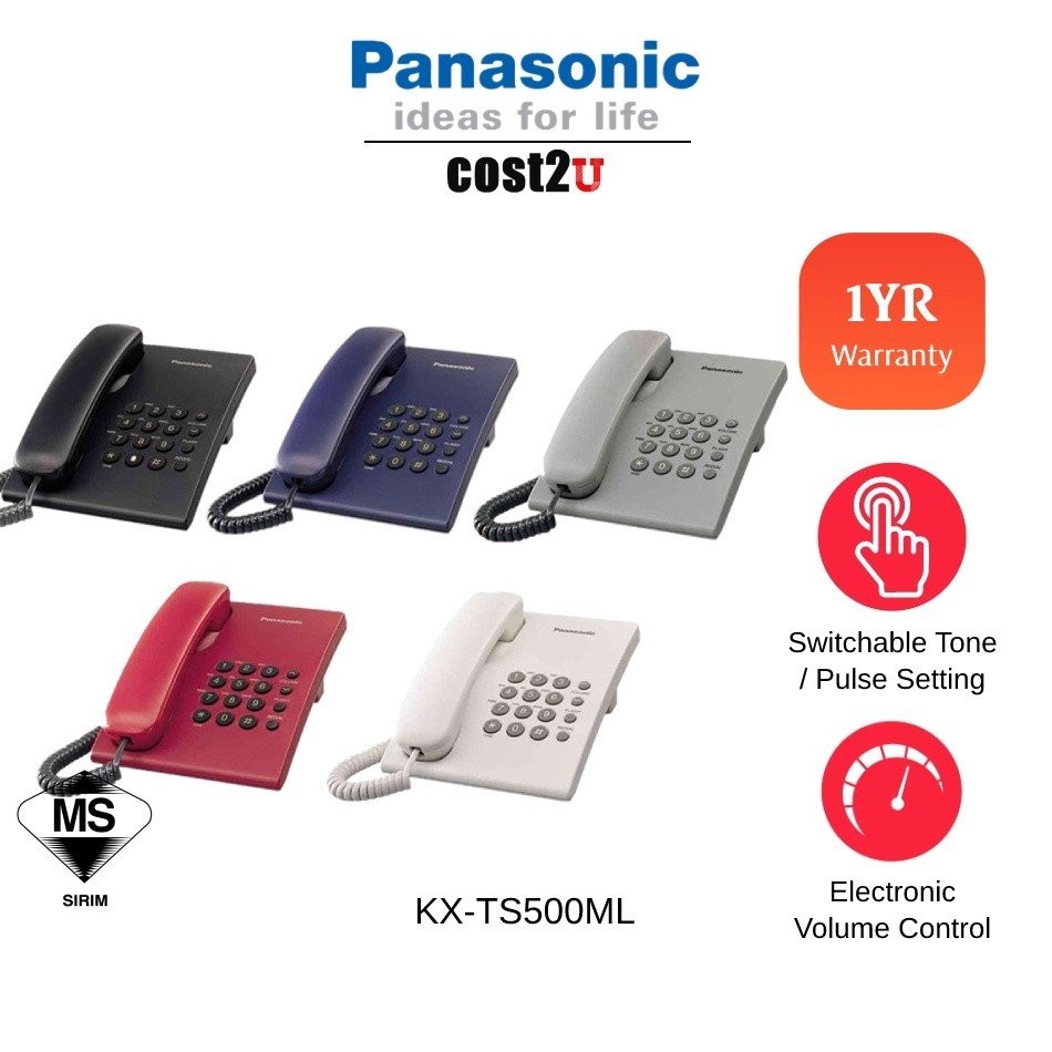 Panasonic Basic Single Line Phone | KX-TS500ML KX-TS500 KXTS500 ...