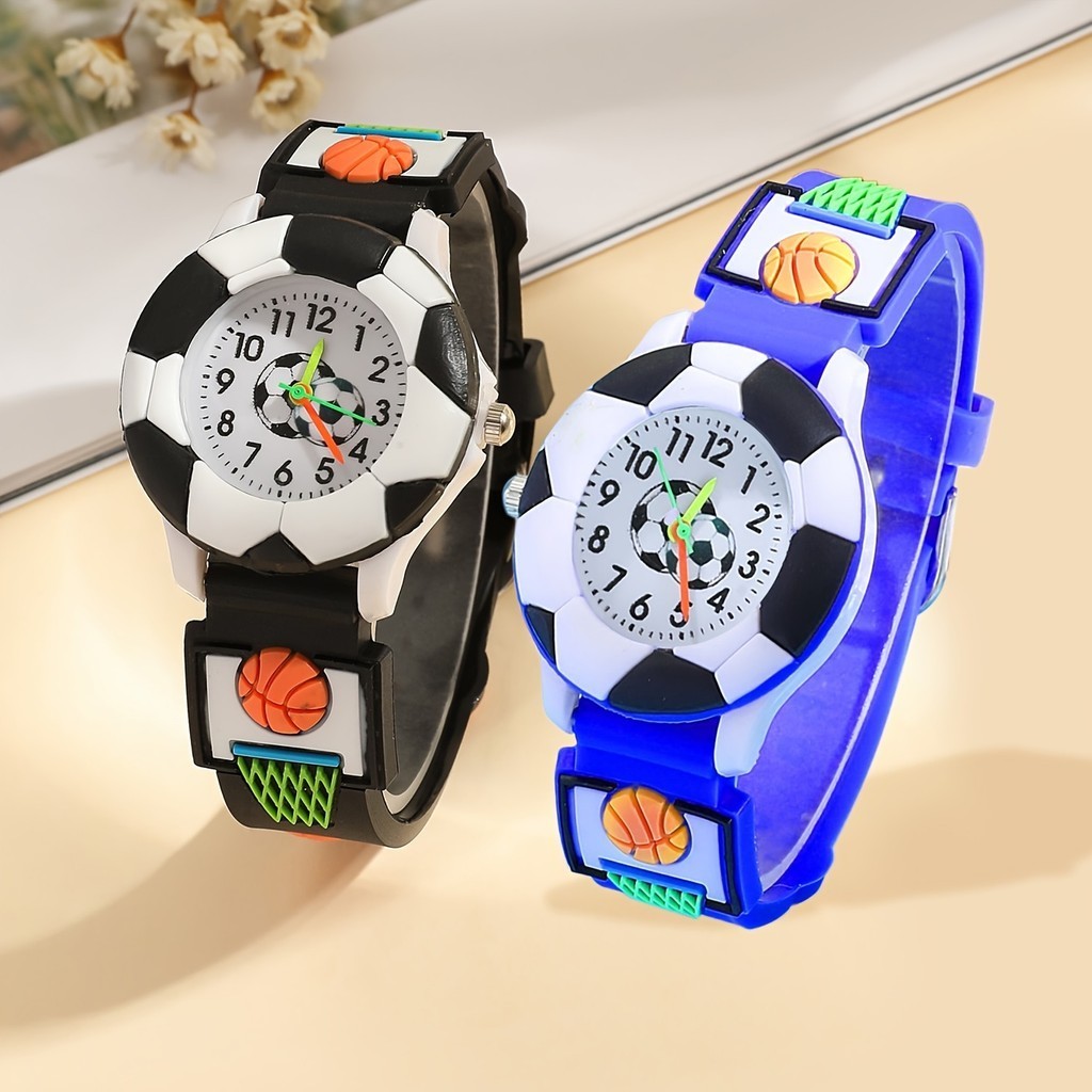 Kegllect Children'Cartoon Quartz Watch 3D Football Dial Boy Watches ...