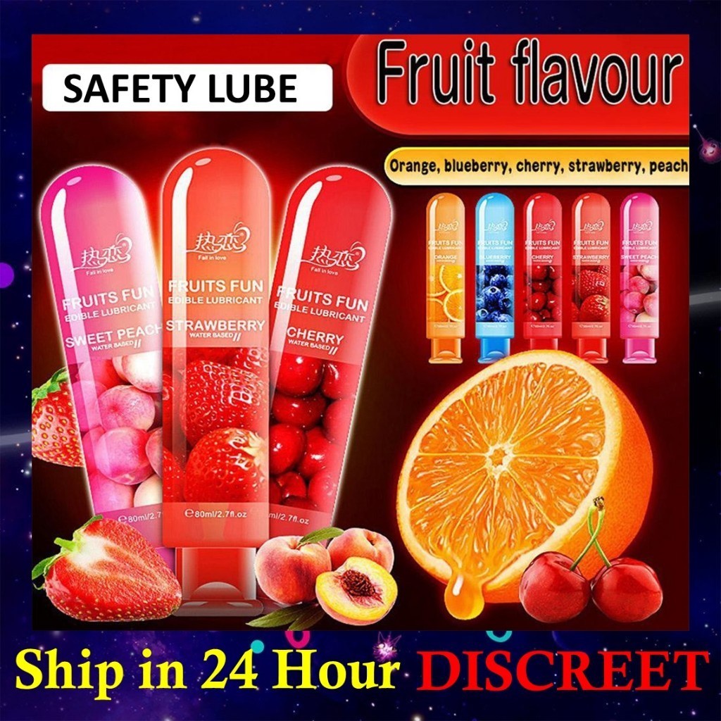 SAFETY Fruit Lubricant Fruits Fun 80ml Water Soluble Fruity Lubricant ...
